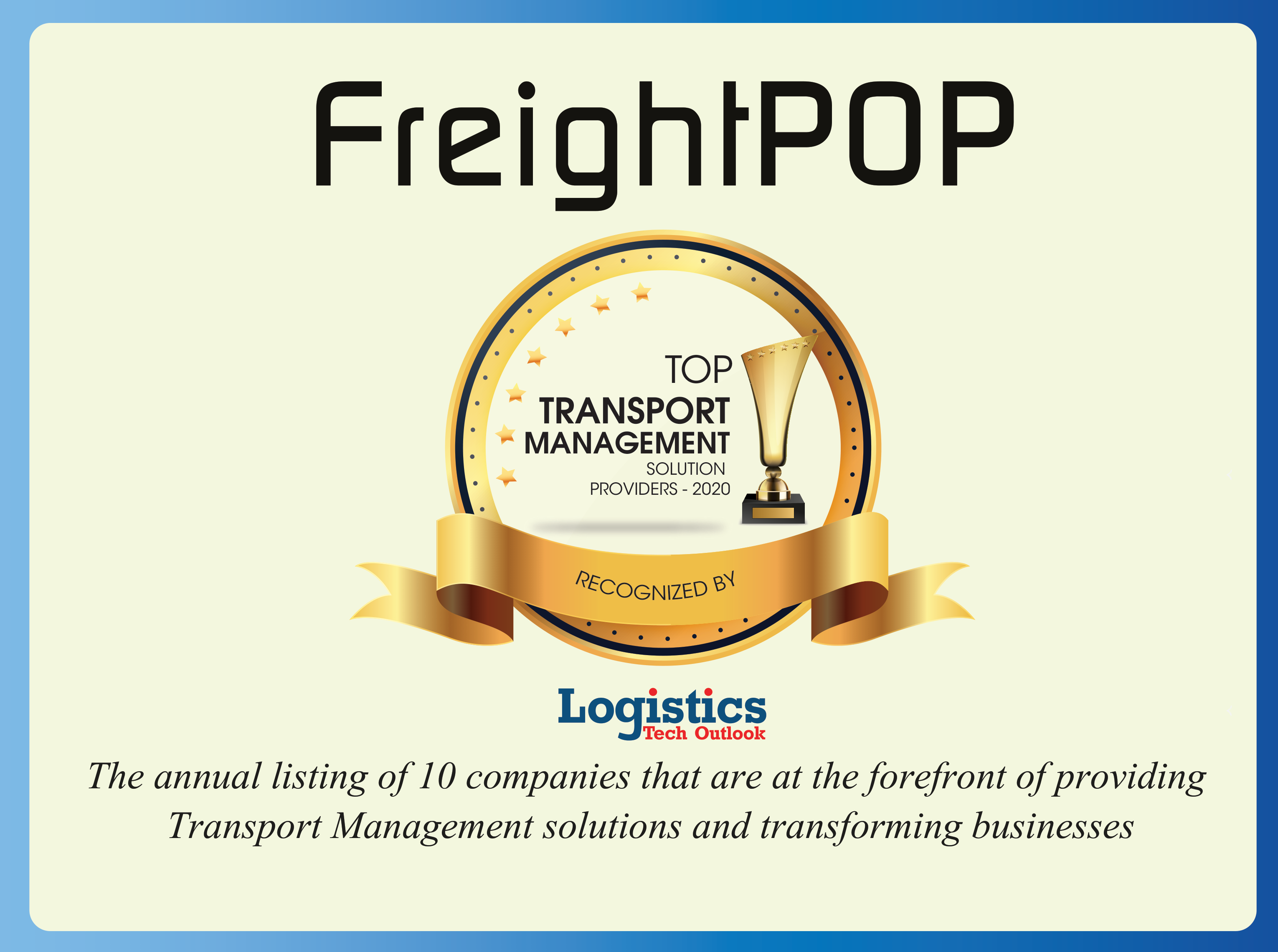 The Future of Freight Management - Logistics Tech Outlook | FreightPOP